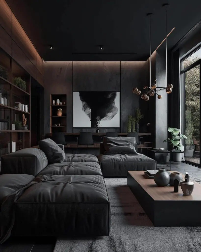 24 Dramatic Modern Dark Living Room Ideas for a Luxe Look - Velocity ...